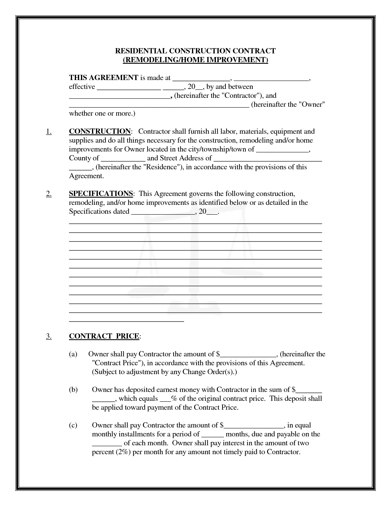 26 Sample Contract For House Construction PNG Sample Shop Design