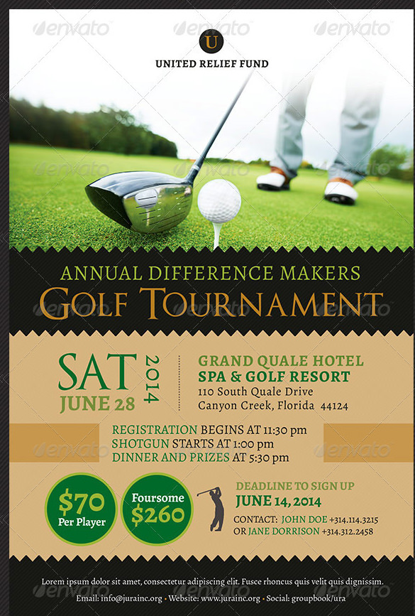 Golf Tournament Flyer Template