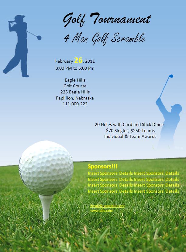 Free Golf Outing Flyer Template Word Printable Templates