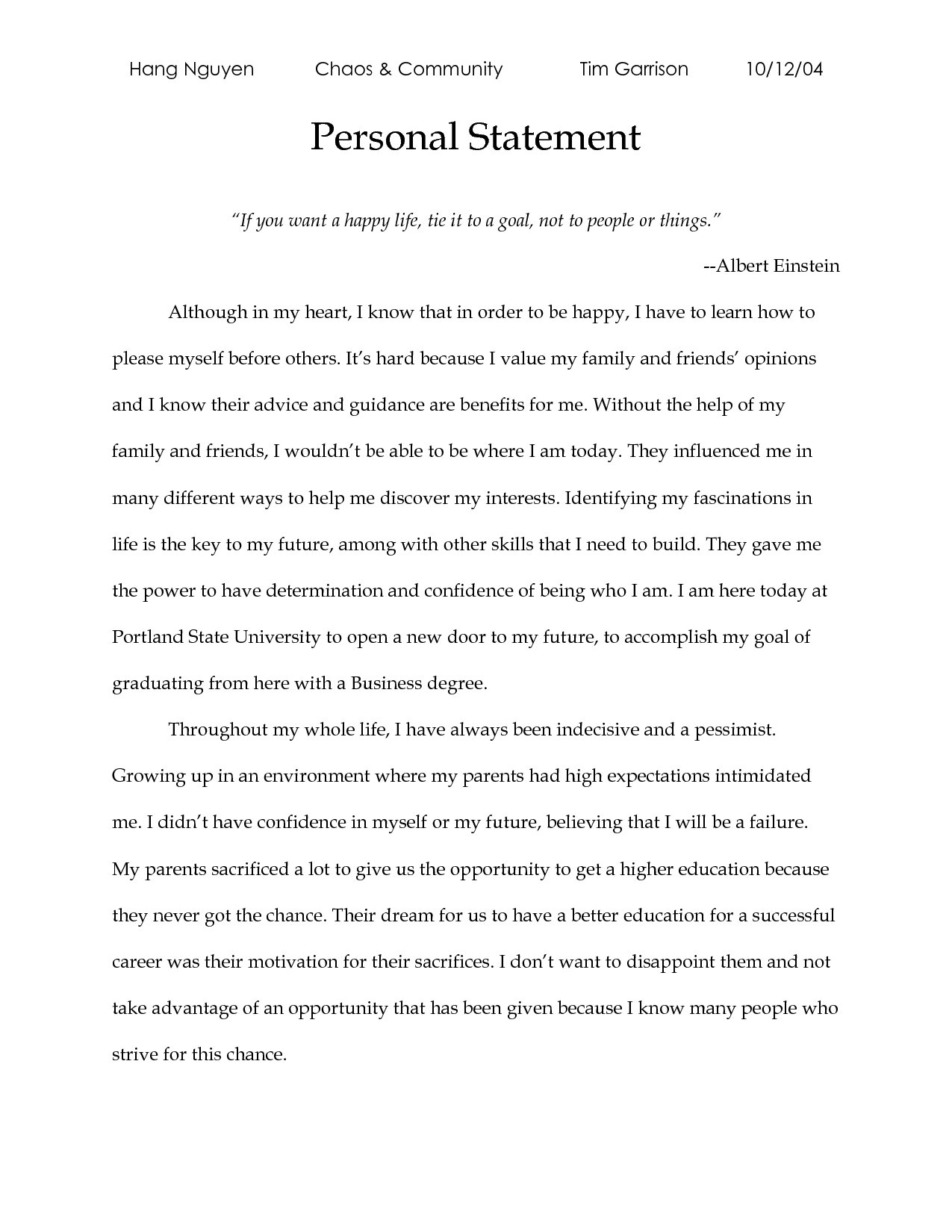 Grad School Personal Statement Examples Emmamcintyrephotography