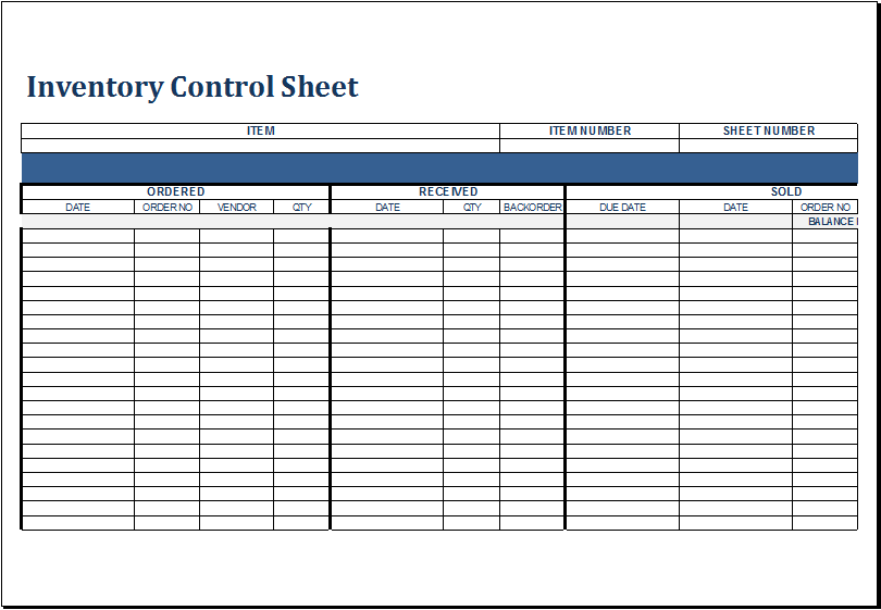 Inventory Tracking Sheet Emmamcintyrephotography