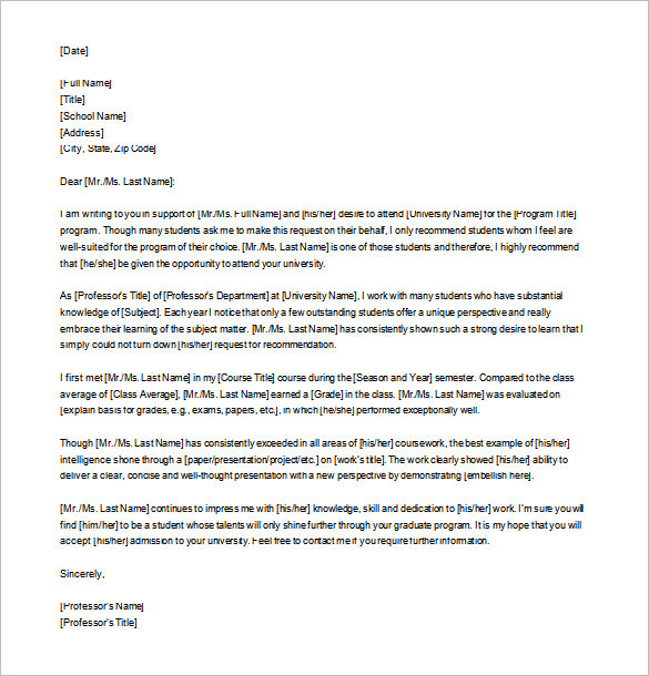 Letter Of Recommendation For Masters Program Emmamcintyrephotography