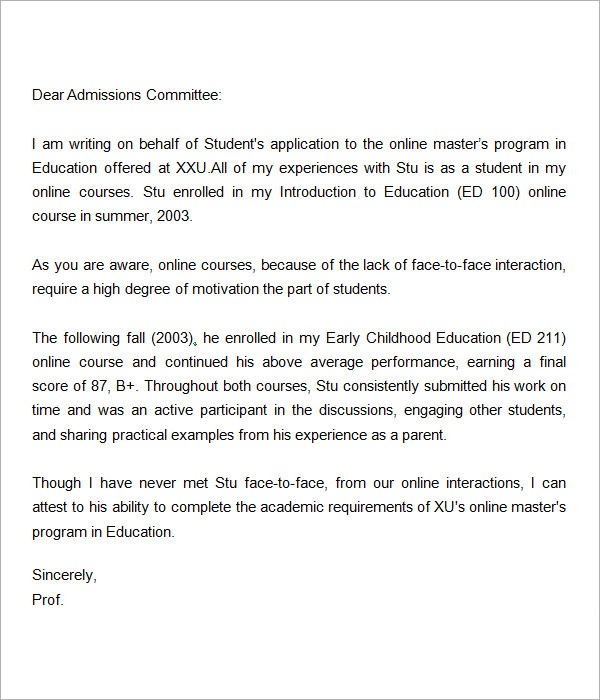 Letter Of Recommendation For Masters Program Emmamcintyrephotography