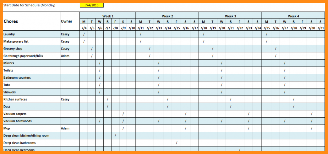 Monthly Employee Schedule Template Emmamcintyrephotography