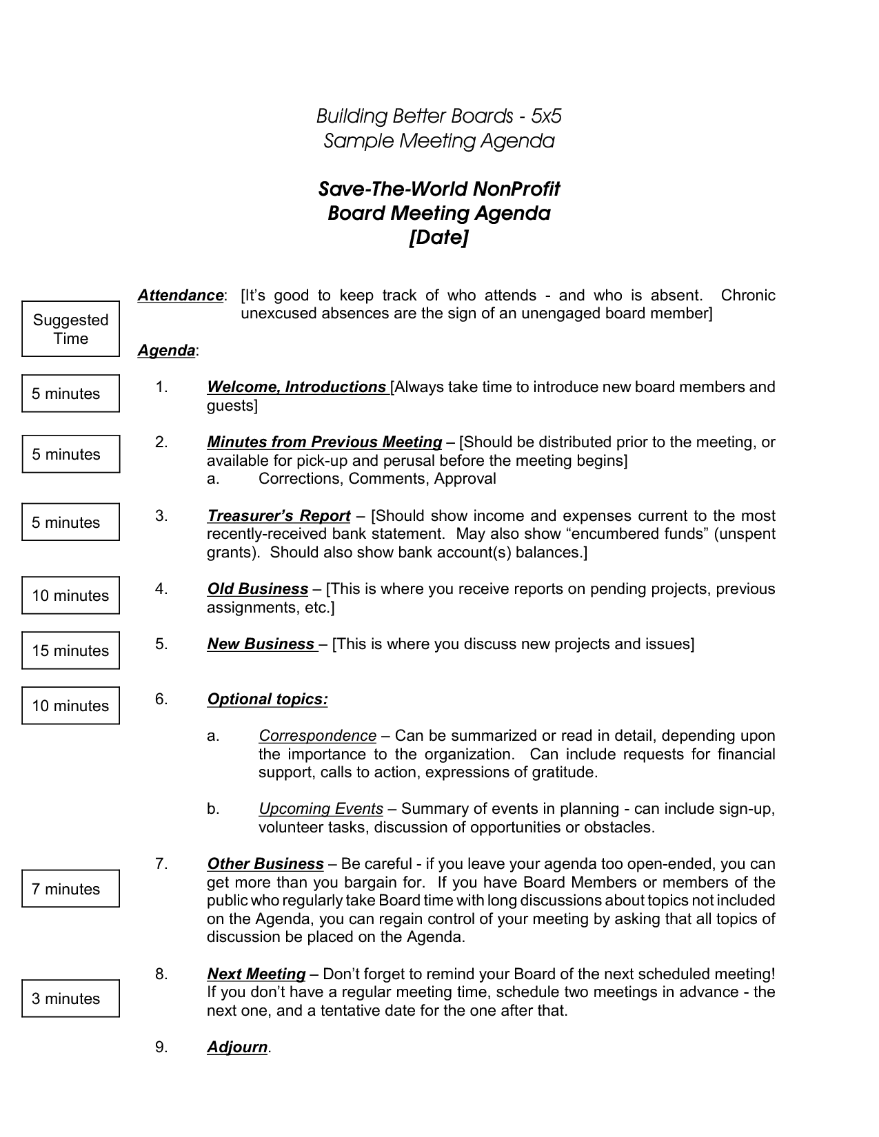 Free Nonprofit Meeting Minutes Template Nisma Info