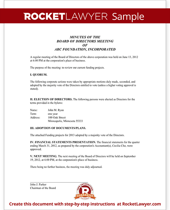 Non Profit Board Meeting Minutes Template Emmamcintyrephotography