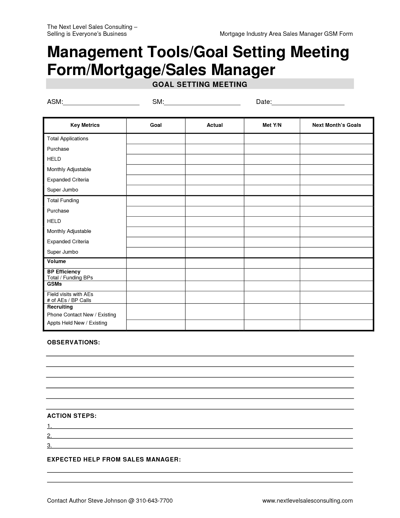 Sales Goals Template Emmamcintyrephotography