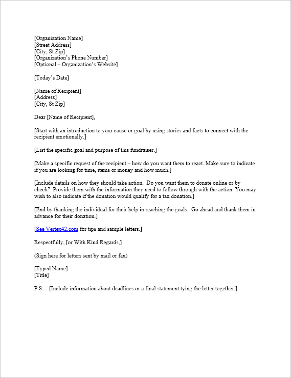 Charitable Donation Letter Template Emmamcintyrephotography
