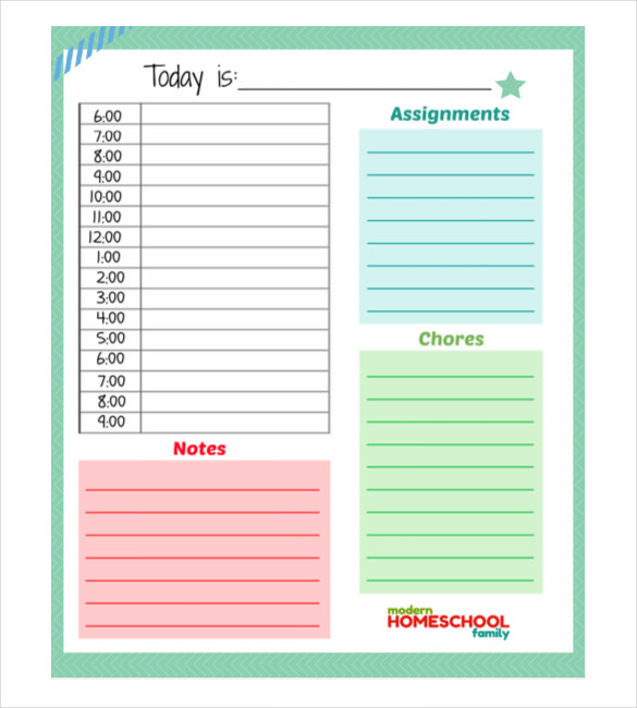 Daily Schedule Template Word Emmamcintyrephotography