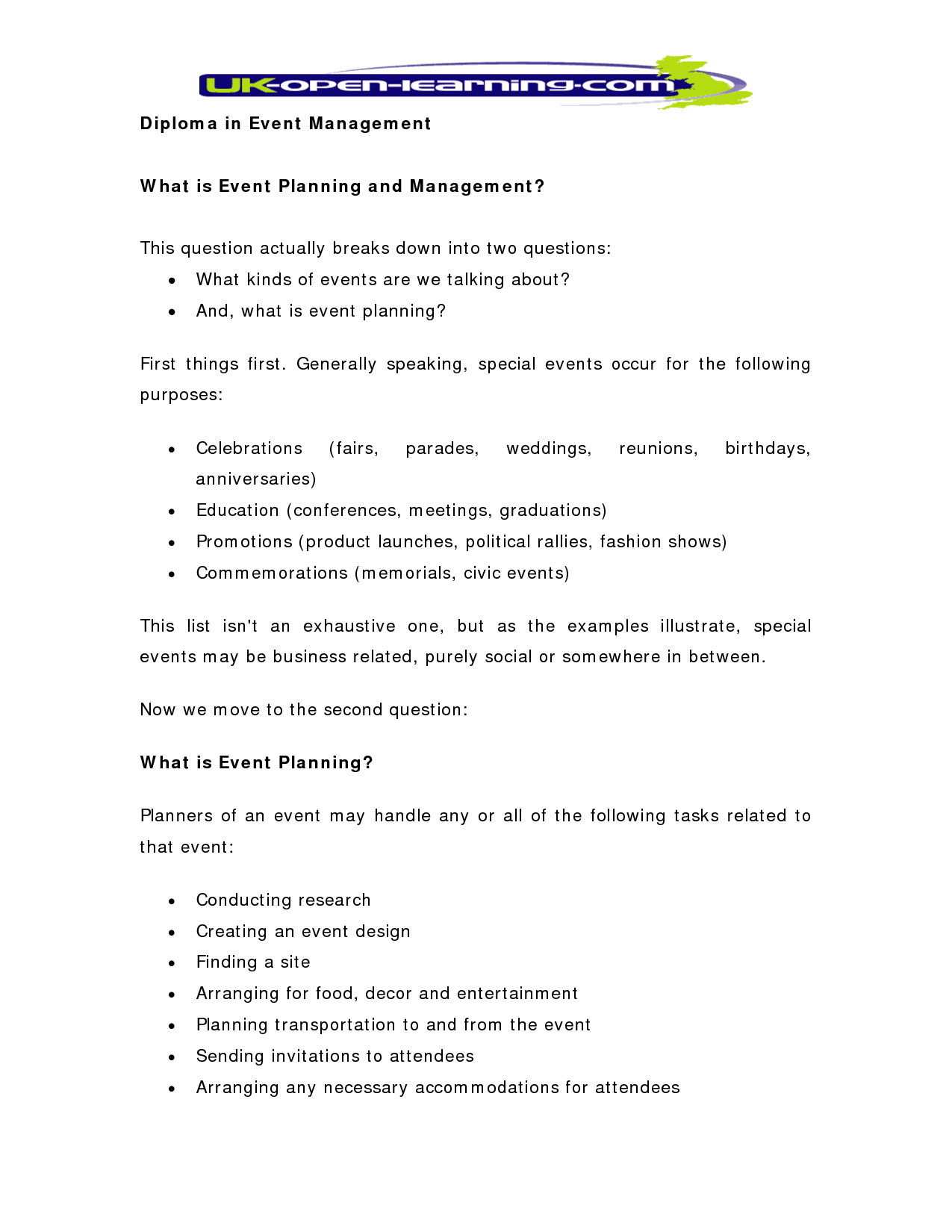  Event Planning Business Plan Sample Emmamcintyrephotography