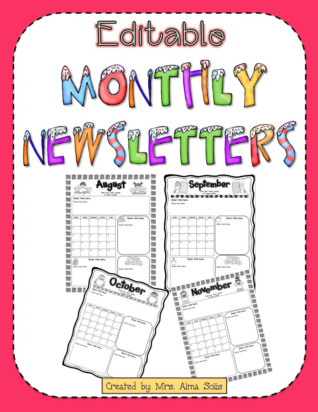 Printable Weekly Preschool Newsletters
