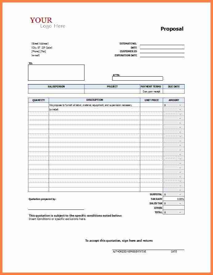 Printable Landscaping Proposal Template Printable Templates