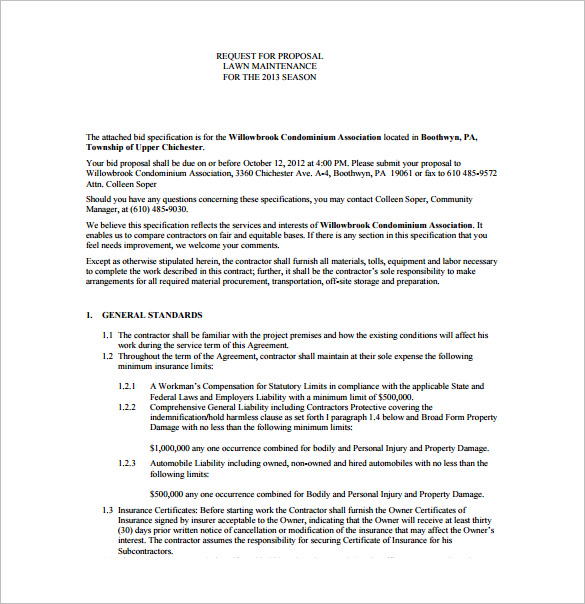 Lawn Service Proposal Template Free Emmamcintyrephotography