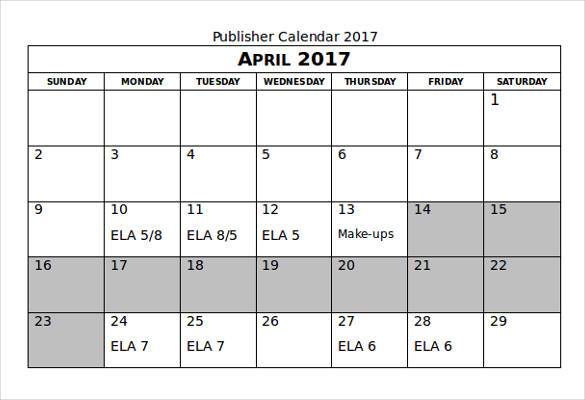 Publisher Calendar Templates Emmamcintyrephotography