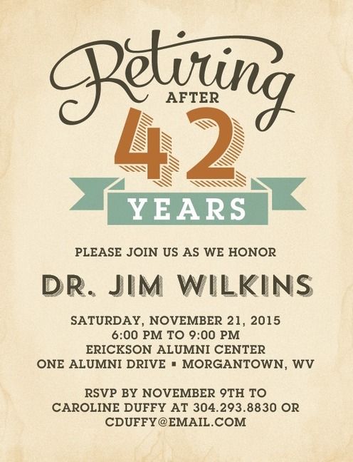 Retirement Flyer Template Emmamcintyrephotography
