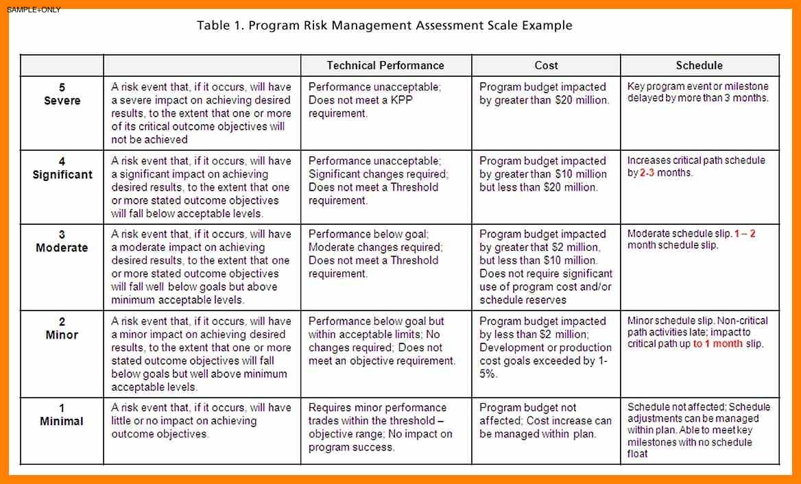 Risk Management Plan Example Emmamcintyrephotography